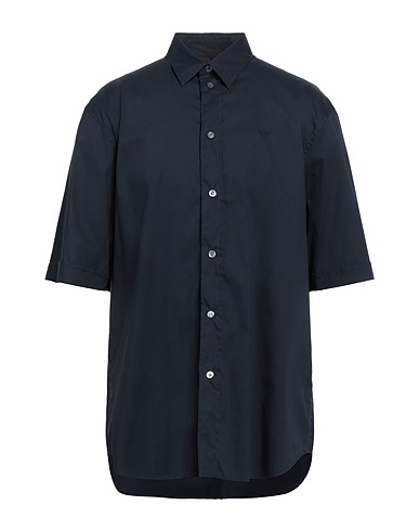 EMPORIO ARMANI | Midnight blue Men‘s Solid Color Shirt | YOOX