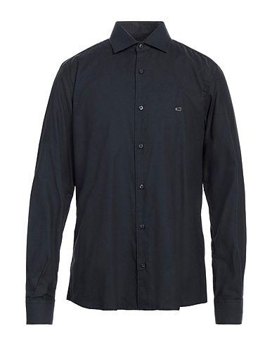 ETRO | Midnight blue Men‘s Solid Color Shirt | YOOX