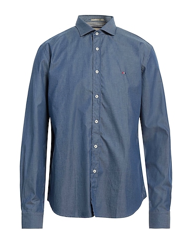 WEBB & SCOTT CO. | Midnight blue Men‘s Solid Color Shirt | YOOX