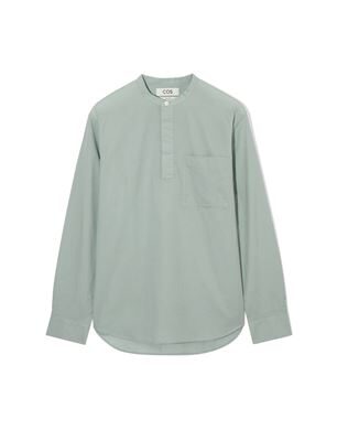 COS | Light green Men‘s Solid Color Shirt | YOOX