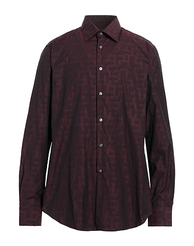 PAL ZILERI Shirts | Plum Men‘s Patterned Shirt | YOOX