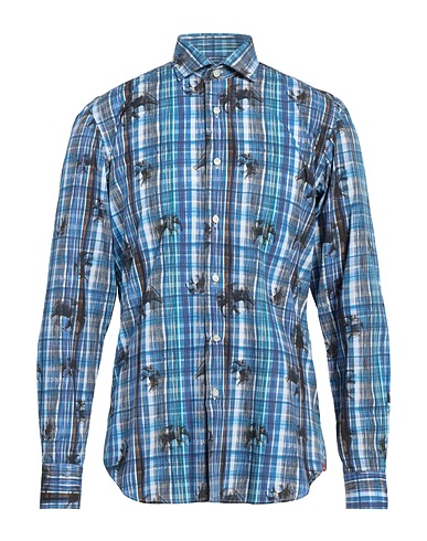 BETWOIN | チェック柄シャツ ブルー メンズ | YOOX