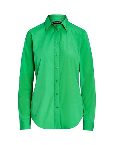FEATHERWEIGHT COTTON SHIRT | Green Women‘s Solid Color Shirts & Blouses ...