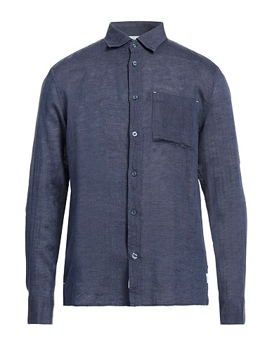 GAS | Camicia In Lino Blu navy Uomo | YOOX