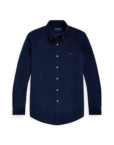 POLO RALPH LAUREN SLIM FIT CORDUROY SHIRT | Men‘s Solid Color Shirt | YOOX