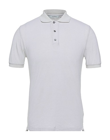 ALPHA STUDIO | Light grey Men‘s Polo Shirt | YOOX