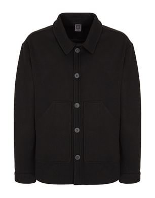 8 By YOOX OVERSHIRT JACKET | Black Men‘s Solid Color Shirt | YOOX