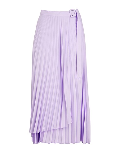 8 By YOOX RECYCLED POLY PLEATED WRAP MIDI SKIRT | Lilac Women‘s Long ...