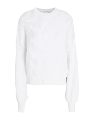8 By YOOX KNIT RIBBED COTTON SWEATER | White Women‘s Sweater | YOOX