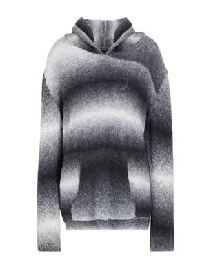 8 By YOOX GRADIENT KNIT HOODIE | Black Women‘s Sweater | YOOX