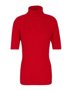 8 By YOOX VISCOSE KNIT S/SLEEVE ROLL-NECK SWEATER | Dolcevita Rosso ...