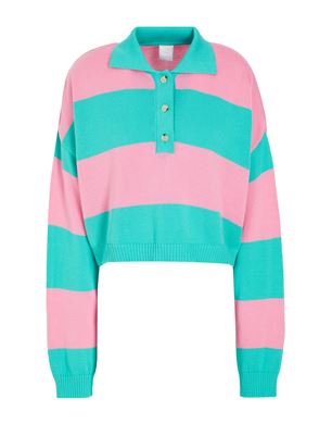 8 By YOOX ORGANIC COTTON KNITTED POLO | Pink Women‘s Sweater | YOOX