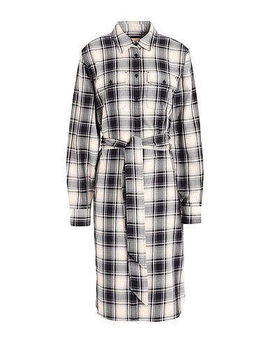 LAUREN RALPH LAUREN PLAID TWILL SHIRTDRESS | Ivory Women‘s Midi Dress ...