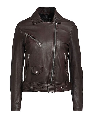 BLOUSON | バイカージャケット ダークブラウン レディース | YOOX