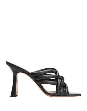 8 By YOOX LEATHER MULTI-STRAP SANDAL | Black Women‘s Sandals | YOOX