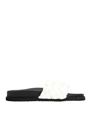 8 By YOOX WOVEN FAUX LEATHER RUBBER-SOLE SLIDE | Women‘s Sandals | YOOX