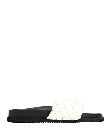 8 By YOOX WOVEN FAUX LEATHER RUBBER-SOLE SLIDE | Women‘s Sandals | YOOX