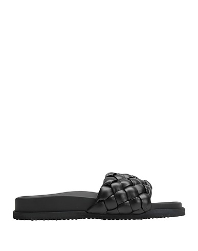 8 By YOOX WOVEN FAUX LEATHER RUBBER-SOLE SLIDE | Women‘s Sandals | YOOX