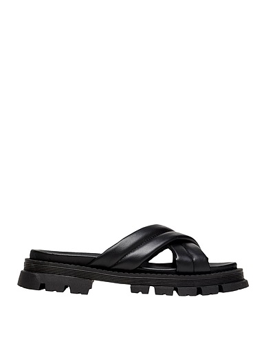 8 By YOOX LEATHER CROSSOVER SLIPPERS | Women‘s Sandals | YOOX