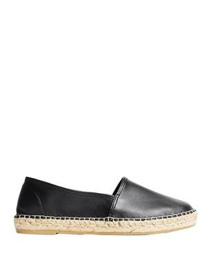 8 By YOOX LEATHER ROUND TOE ESPADRILLES | Black Women‘s Espadrilles | YOOX