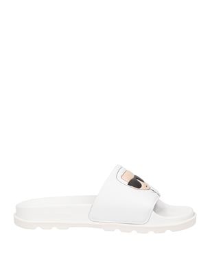 KARL LAGERFELD KONDO TRED IKONIC SLIDE | White Women‘s Sandals | YOOX