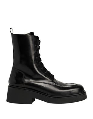 8 By YOOX CHUNKY LACE-UP BOOTS | Black Women‘s Ankle Boot | YOOX