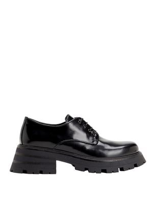 8 By YOOX LEATHER CHUNKY DERBY | Black Women‘s Laced Shoes | YOOX
