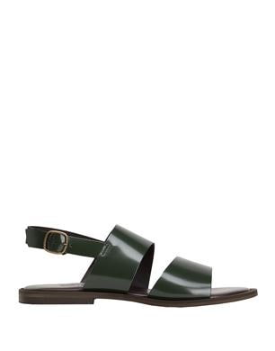 8 By YOOX POLISH LEATHER MULTI-STRAP SANDAL | Dark green Men‘s Sandals ...