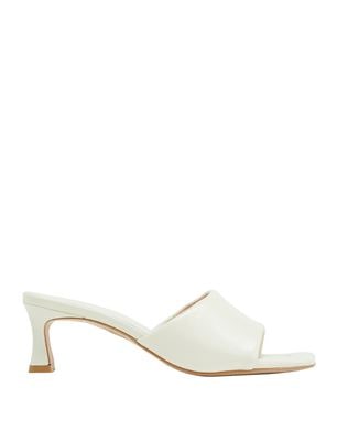 8 By YOOX LEATHER MID-HEEL MULES | Cream Women‘s Sandals | YOOX