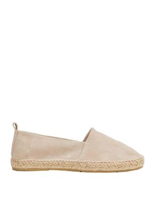 8 By YOOX SUEDE LEATHER ROUND TOE ESPADRILLES | Beige Men‘s Espadrilles ...