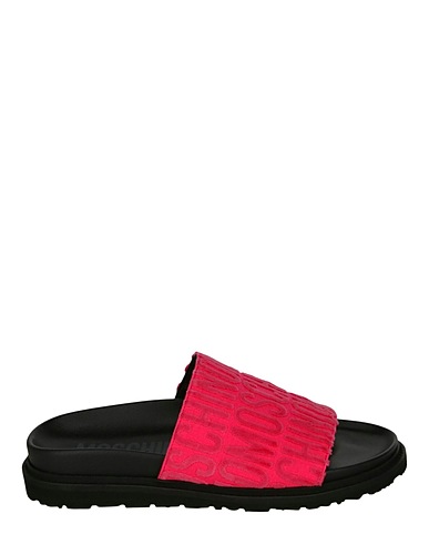 MOSCHINO Monogram Pool Slides | Pink Women‘s Sandals | YOOX