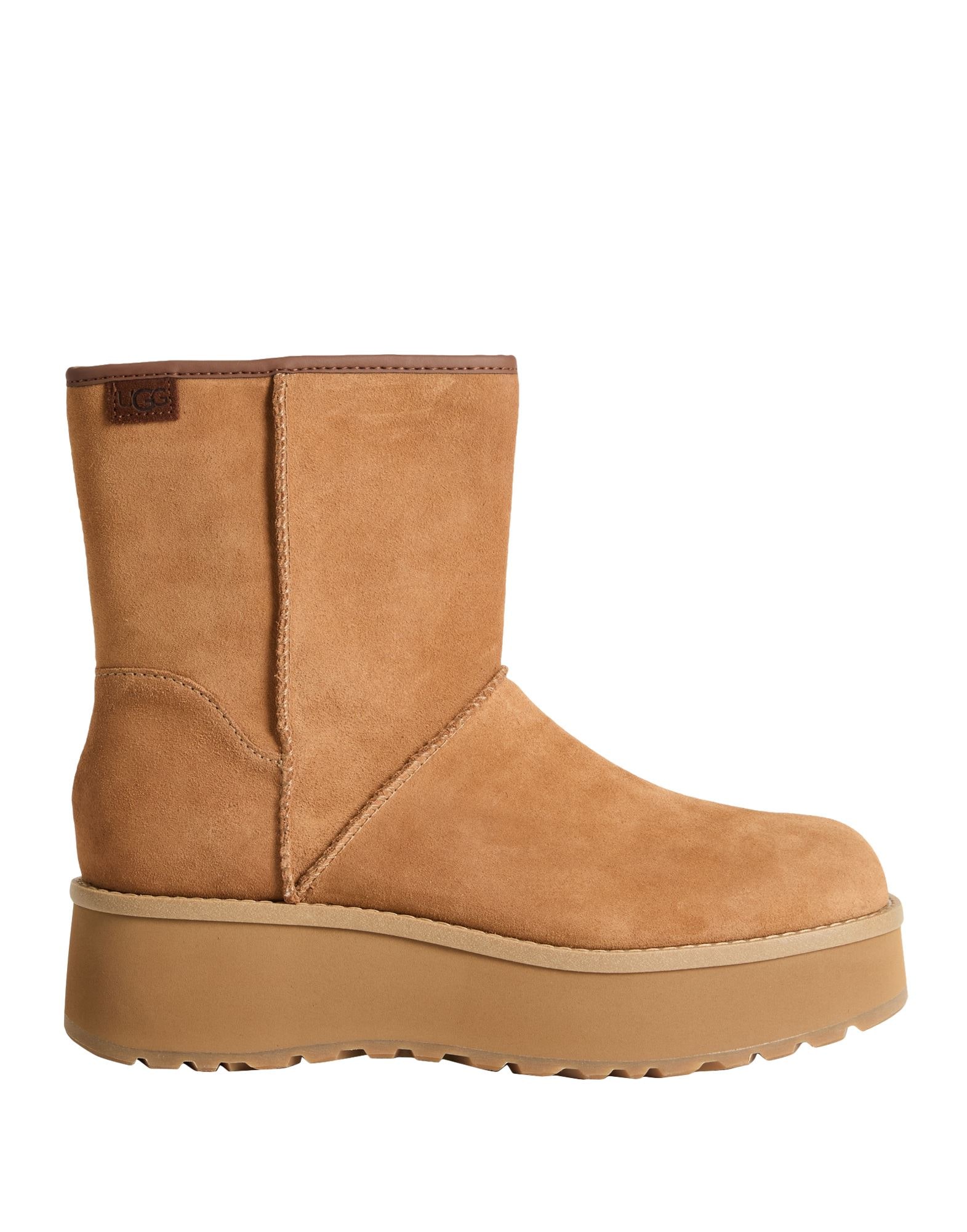 UGG CLASSIC MINI PLATFORM Camel Women s Ankle Boot YOOX