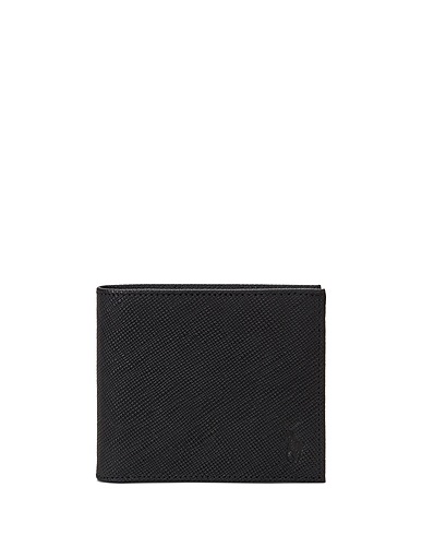 POLO RALPH LAUREN SAFFIANO LEATHER BILLFOLD WALLET | 財布 ブラック メンズ | YOOX