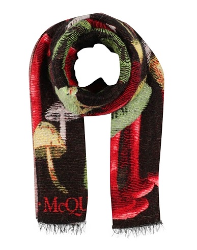 ALEXANDER MCQUEEN | Dark brown Women‘s Scarves And Foulards | YOOX