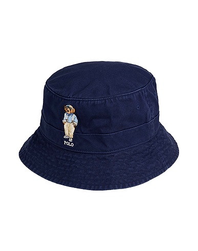 POLO RALPH LAUREN POLO BEAR TWILL BUCKET HAT | 帽子 ネイビー メンズ | YOOX