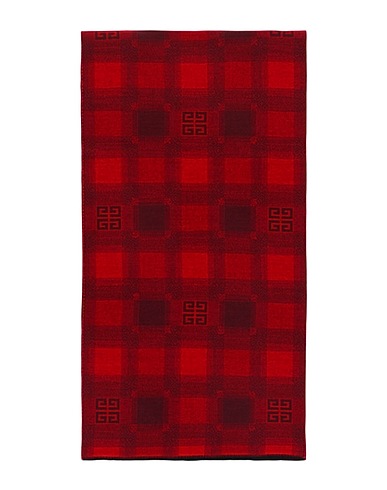GIVENCHY Plaid 4G Logo Scarf | Red Men‘s Scarves And Foulards | YOOX