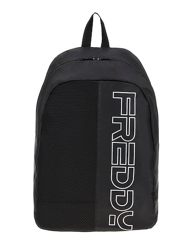FREDDY Black nylon backpack with FREDDY maxi-logo | Zaini Nero Donna | YOOX