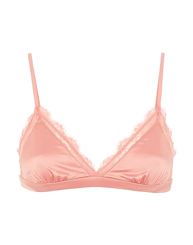 SATIN LACE-TRIM TRIANGLE BRA 8 By YOOX | Sujetador Rosa pastel de Mujer ...