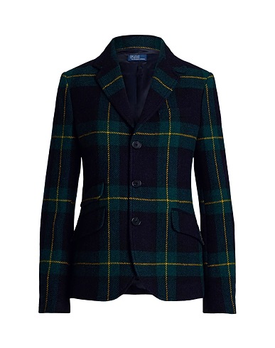 POLO RALPH LAUREN Plaid Wool Twill Hacking Blazer | テーラードジャケット ミッドナイト ...